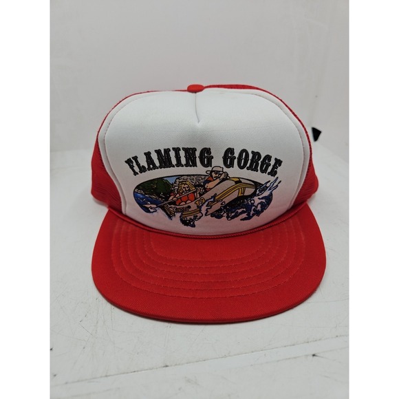 Accessories | Vintage Flaming Gorge Dam Water Rafting Mesh Snapback ...